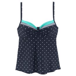 Lascana Damen B&uuml;gel-Tankini-Top "Monroe", bunt, Gr. 38, gepunktet, gestreift, Polyamid, Bikini-Oberteile