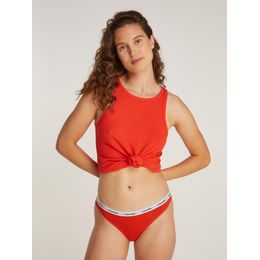 Damen Tanga "THONG (LOW-RISE)", Calvin Klein Underwear, Gr. XLmolten, Jersey, Obermaterial: 90% Baumwolle, 10% Elasthan, Unterhosen, mit Logobund