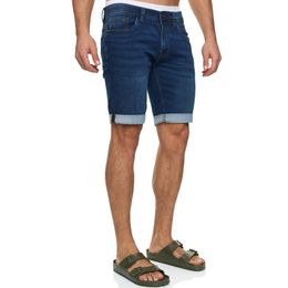 INDICODE Herren Shorts "INDelmare", blau, Gr. S, unifarben, Web, Obermaterial: 77% Baumwolle, 21% Polyester, 2% Elasthan, Hosen