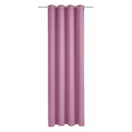 Vorhang WIRTH, B:145cm H:245cm, lila, Polyester, Wohnzimmer, Gardinen, "Dim out"