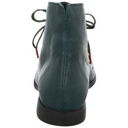 Think! THINK Damen Schn&uuml;rstiefelette "Think Stiefelette Nappaleder", Gr. 38,5, blau, Nappaleder, Schuhe