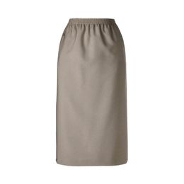 GOLDNER Damen Midirock "Knitterfreier Reiseschlupfrock"taupe, Gr. 46, Obermaterial: 100% Polyester PES., Röcke