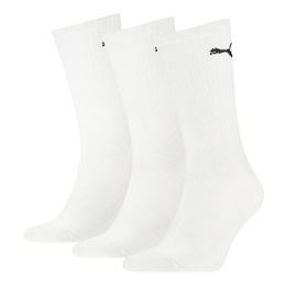 Puma Damen Sportsocken "UNISEX LIGHT CREW SOCK", Gr. 47, wei&szlig;, Baumwollmischung, Socken, Mit flacher Zehennaht