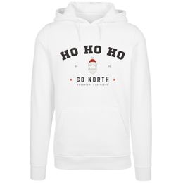 F4NT4STIC Damen Kapuzenpullover "Ho Ho Ho Santa Weihnachten", wei&szlig;, Gr. XS, Obermaterial: 65% Baumwolle, 35% Polyester, Pullover, Weihnachten,