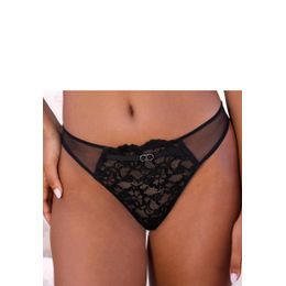 Lascana Damen String, Gr. 40, schwarz, Microtouch, Obermaterial: 88% Polyamid, 12% Elasthan, Unterhosen, in aufregendem Leo-Look