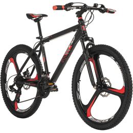 WYLD Mountainbike "Mountainbike Hardtail 26'' Sharp Schwarz-Rot 21 G&auml;nge RH 46 bzw. 51cm", 51cm, 26 Zoll (66,04cm) hinten: 26 Zoll (66,04cm),