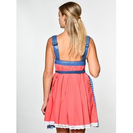 Maze Damen Dirndl "Anne", blau, Gr. M, oberes Obermaterial: 100% Lammleder; unteres Obermaterial: 100% Baumwolle; Futter: 100% Baumwolle, Kleider
