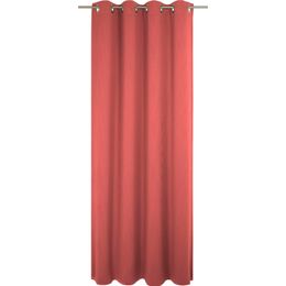 Vorhang Adam, B:145cm H:245cm, rot, Baumwolle (Bio-Baumwolle), Wohnzimmer, Gardinen, "Uni Collection light", aus 100% Bio-Baumwolle, Vorhang nach