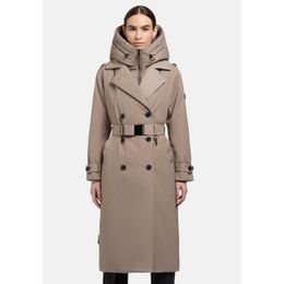Khujo Damen Trenchcoat "Elena-YM", grau, Gr. XXL, Obermaterial: 100% Polyester, Futter: 100% Nylon, Wattierung: 100% Polyester, Mäntel, Warmer