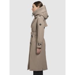 Khujo Damen Trenchcoat "Elena-YM", grau, Gr. XXL, Obermaterial: 100% Polyester. Futter: 100% Nylon. Wattierung: 100% Polyester, M&auml;ntel, Warmer