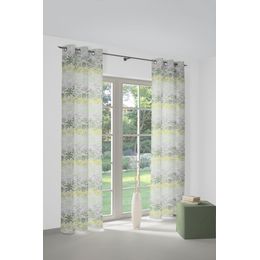 Vorhang WIRTH, B:132cm H:225cm, gr&uuml;n, Jacquard, Baumwolle, Polyester, Wohnzimmer, Gardinen, "Kairo"