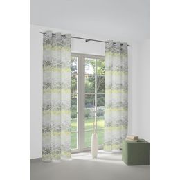 Vorhang WIRTH, B:132cm H:145cm, gr&uuml;n, Jacquard, Baumwolle, Polyester, Wohnzimmer, Gardinen, "Kairo"