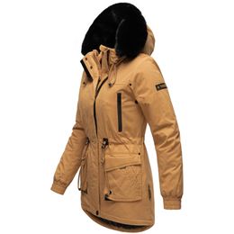 Marikoo Damen Wintermantel "Olessaa", braun, Gr. S, Obermaterial: 100% Baumwolle; Futter: 100% Polyester; Wattierung: 100% Polyester; &Auml;rmelfutter: