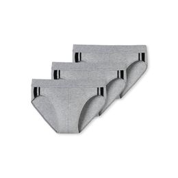 Schiesser Herren Slip "Slip 3er Pack", Gr. XL, grau, Obermaterial: 95% Baumwolle CO. 5% Elasthan EL., Unterhosen