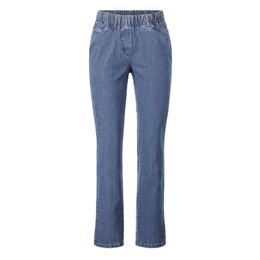 GOLDNER Damen Regular-fit-Jeans "Klassische Jeansschlupfhose LOUISA", blau, Gr. 44, Obermaterial: 78% Baumwolle CO. 20% Polyester PES. 2% Elasthan