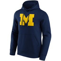 Fanatics Damen Kapuzenpullover "Fanatics Hoodie Michigan Wolverines Primary Logo Graphic", blau, Gr. M, 80% Baumwolle, 20% Polyester, Pullover