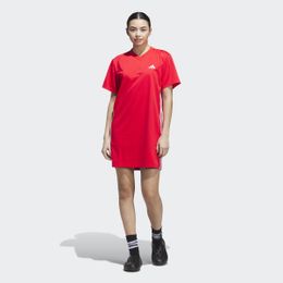Damen Shirtkleid "W SC SHIFT DRES", rot, Gr. XS, adidas Sportswear, Obermaterial: 100% Polyester, Kleider