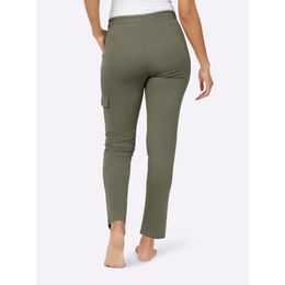 feel good Damen Relaxhose, Gr. 40, gr&uuml;n, 70% Baumwolle, 25% Polyester, 5% Elasthan, unifarben, Hosen