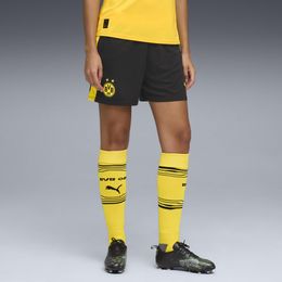 Puma Damen Sporthose "Borussia Dortmund 25/26 Shorts Damen", gelb, Gr. M, Obermaterial: 100% Polyester, Hosen