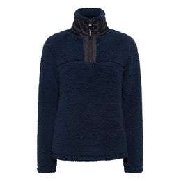 oxmo Damen Sweater "Troyer OXElina", blau, Gr. M, Obermaterial: 100% Polyester PES., Pullover
