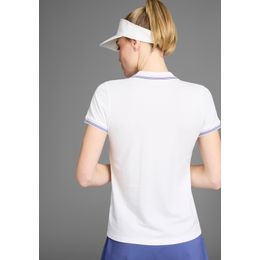 FAYN SPORTS Damen Poloshirt, wei&szlig;, Gr. 36, unifarben, Piqu&eacute;, Obermaterial: 60% Baumwolle, 40% Polyester, Shirts, ideal f&uuml;r Tennis und Golf
