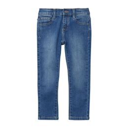 s.Oliver JUNIOR Jungen 5-Pocket-Jeans, blau, Gr. 116, unifarben, Denim/Jeans, Obermaterial: 85% Baumwolle, 14% Polyester, 1% Elasthan, Jeans, mit