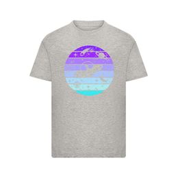 F4NT4STIC M&auml;dchen T-Shirt "Retro Alien Weltraum Sonnenuntergang", grau, Gr. 158, Obermaterial: 100% Baumwolle, Shirts, Premium Qualit&auml;t