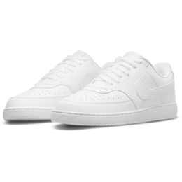 Nike Sportswear Damen Sneaker "COURT VISION LOW NEXT NATURE", Gr. 42,5, weiß, Synthetik, Schuhe, inspiriert vom Design des Nike Air Force