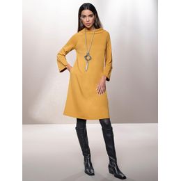 Heine Damen Jerseykleid "Jersey-Kleid", gelb, Gr. 44, unifarben, 70% Viskose, 25% Polyamid, 5% Elasthan, Kleider