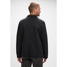 Street One MEN Herren Funktionsjacke, schwarz, Gr. XL, Strukturmuster, Web, 79% Baumwolle, 19% Polyester, 2% Elasthan, Jacken, mit Reverskragen