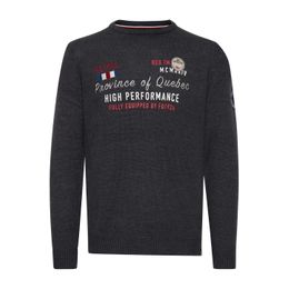 FQ1924 Herren Strickfleece-Pullover "Strickpullover FQErlo", grau, Gr. XL, Obermaterial: 50% Baumwolle CO. 50% Polyacryl PAN., Pullover