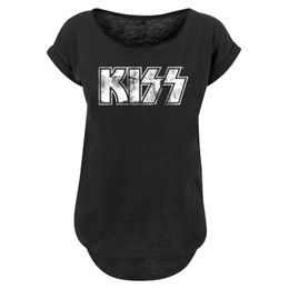 F4NT4STIC Damen T-Shirt "Kiss Rock Band Vintage Logo", schwarz, Gr. XS, Obermaterial: 100% Baumwolle, Shirts, Premium Qualit&auml;t, Musik, By Rock Off