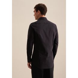 Seidensticker Herren Businesshemd "Schwarze Rose", schwarz, Gr. 45, unifarben, 100% Baumwolle, Hemden, Slim 1/1 Extra lang Kentkragen Uni