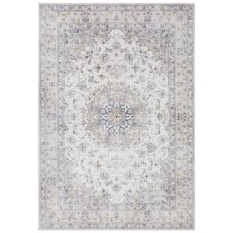 Teppich ELLE DECORATION, B:80cm H:7mm L:150cm, grau, Polyester, Wohnzimmer, Teppiche, "Nain", Orientalisch, L&auml;ufer, Kurzflor, Wohnzimmer,