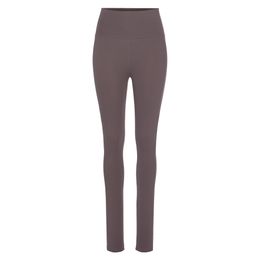 Lascana Damen Leggings, Gr. 36, grau, Single Jersey, Obermaterial: 95% Baumwolle, 5% Elasthan, unifarben, Basic, Hosen, mit breitem B&uuml;ndchen