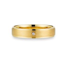 Phoenix PH&Ouml;NIX Damen Trauring "Schmuck Geschenk Gold 333 Trauring Ehering LIEBE versch. Varianten", 65, 0,01 SI = kleine Einschl&uuml;sse mit Brillant, Gelbgold