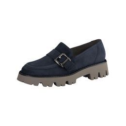Paul Green Damen Slipper "Paul Green Slipper Veloursleder", Gr. 39, blau, Veloursleder, Schuhe