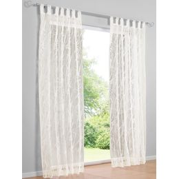 Gardine HEINE HOME, B:140cm H:145cm, wei&szlig;, Polyester, Viskose, Gardinen