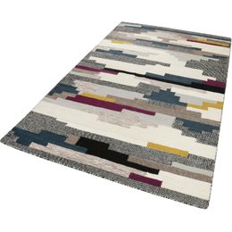 Wollteppich Esprit, B:160cm H:8mm L:230cm, bunt, Wolle, Wohnzimmer, Teppiche, "Natham Kelim ESP-6012", reine Wolle, Wohnzimmer