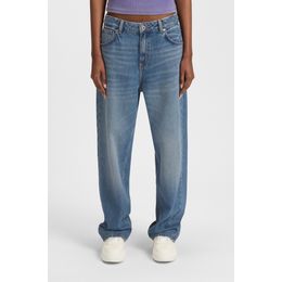 HUGO BLUE Damen 5-Pocket-Jeans "Leni", blau, Gr. 28, unifarben, Denim/Jeans, Obermaterial: 61% Baumwolle, 39% Lyocell, Jeans, Loose Fit Baggy Jeans
