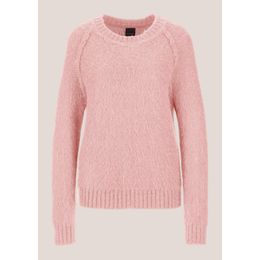 Madeleine Mode MADELEINE Damen Longpullover "Pullover Flauschiger Rundhals-Pullover"blassrosa, Gr. 40, Obermaterial: 45% Polyacryl PAN. 35% Polyamid PA. 20% Wolle