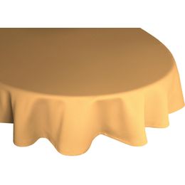 Tischdecke Adam, B:145cm L:220cm, gelb, Bio-Baumwolle, Tischdecken, "Uni Collection", aus 100% Bio-Baumwolle