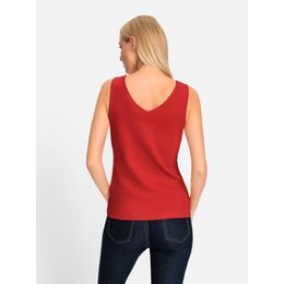 Heine Damen Tr&auml;gertop, rot, Gr. 48, unifarben, 95% Baumwolle, 5% Elasthan, Tops