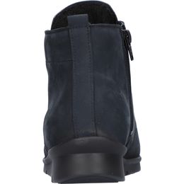 Waldl&auml;ufer WALDL&Auml;UFER Damen Schn&uuml;rboots "K-INGA", Gr. 4,5, blau, Nubukleder, unifarben, Schuhe, Stiefelette, Bequemschuh in Komfortweite K = extraweit