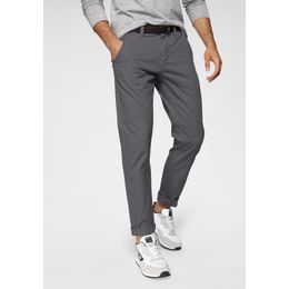Bruno Banani Herren Chinohose, grau, Gr. 40, unifarben, Web, Obermaterial: 98% Baumwolle, 2% Elasthan, Hosen
