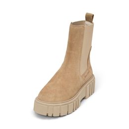 Marc O'Polo MARC O'POLO Damen Chelseaboots "mit leichter Plateausohle", Gr. 41, beige, Obermaterial: 100% Leder (Rind), unifarben, Schuhe
