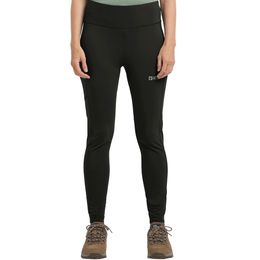 Jack Wolfskin Damen Sporthose "KLINTAL TIGHTS W", schwarz, Gr. L, Oberstoff: 62% POLYAMID, 38% ELASTHAN; Kontrastmaterial 1: 73% POLYAMID, 27%