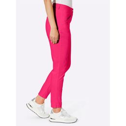 Heine Damen Stretch-Hose, pink, Gr. 48, unifarben, 72% Baumwolle, 25% Polyester, 3% Elasthan, Hosen