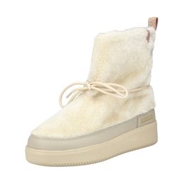 Napapijri Damen Schn&uuml;rstiefelette "Napapijri Stiefelette Lederimitat", Gr. 41, beige, Lederimitat, Schuhe