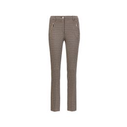 GOLDNER Damen 2-in-1-Hose "Kurzgröße Hose in weicher, stretchbequemer Qualität", braun, Gr. 23, Obermaterial: 70% Polyester PES. 18% Viskose CV. 10%